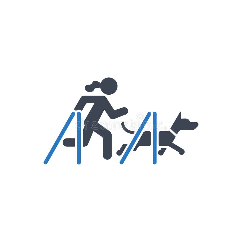 Dog Agility Training Icon stock illustration. Illustration of ...