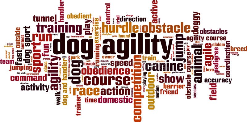 Dog agility word cloud stock vector. Illustration of coordination ...