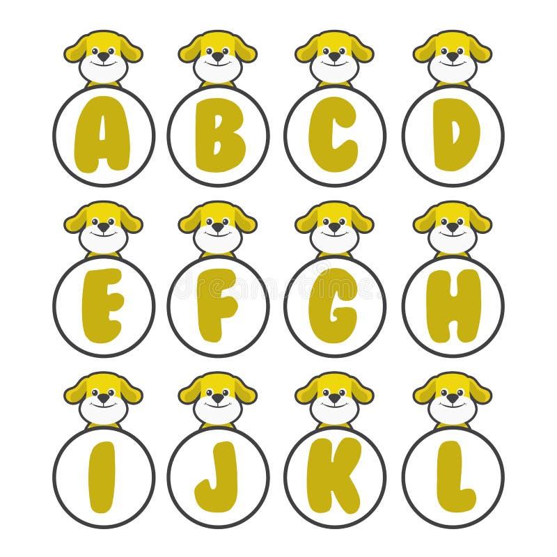 Dog Alphabet Collection, Vector Art and Illustration Stock Vector ...