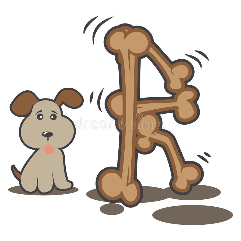 Dog with the Alphabet R. Vector Illustration Decorative Design Stock ...