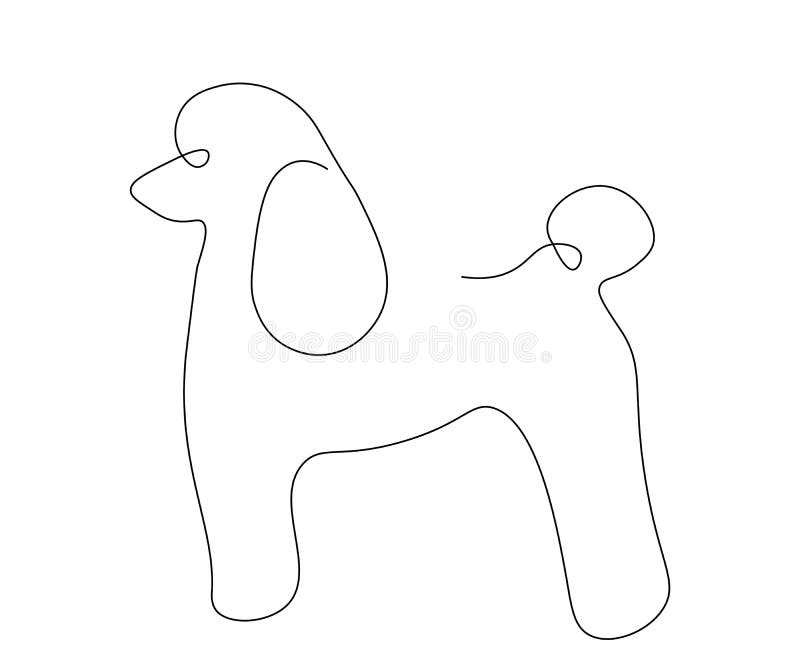 Dog Animal Line Drawing Vector Illustration Stock Vector - Illustration ...