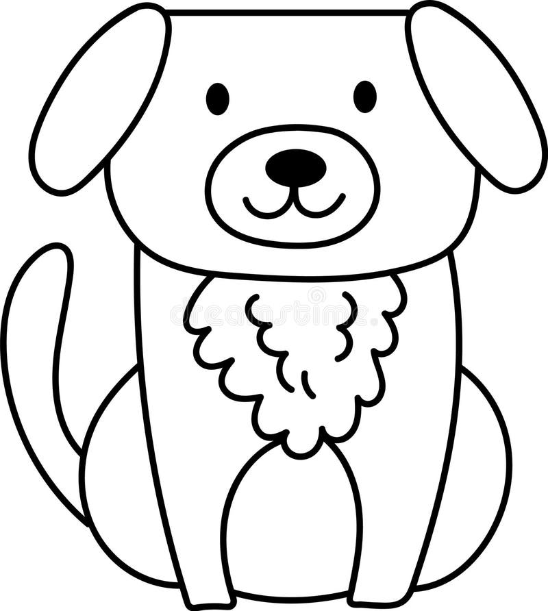 Dog Animal Outline stock illustration. Illustration of drawing - 302229575