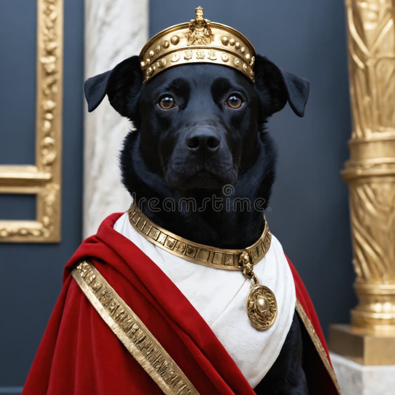 A dog as Nero. stock illustration. Illustration of concept - 359602667
