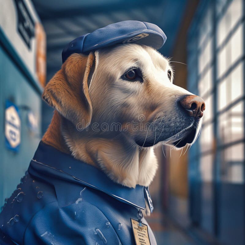 Dog As a Postal Worker Concept of Postal Delivery, Generative AI Stock ...