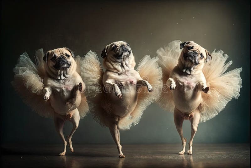 Dog Ballerina Dancer Corps De Ballet Illustration Generative Ai Stock ...