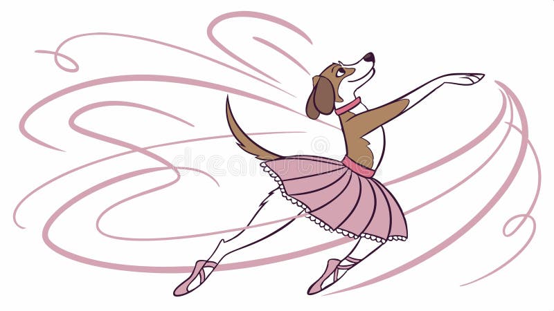 Dog Ballerina in Spotlight, Solo Dance, Stage Performance, Vector ...