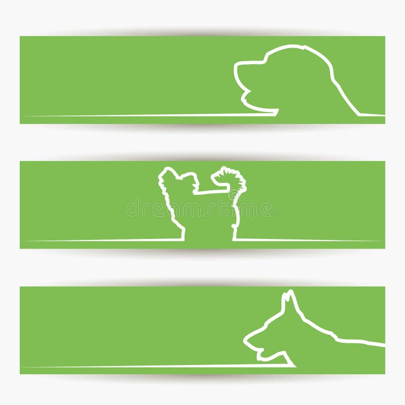 Dog banners stock vector. Illustration of color, cartoon - 30538526