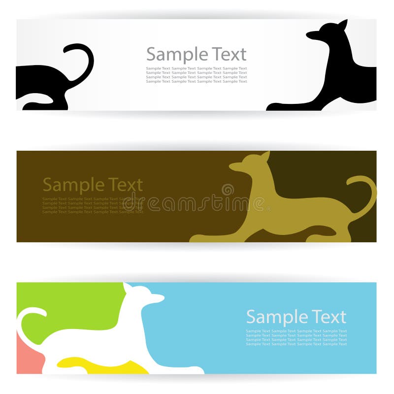 Dog banners stock vector. Illustration of banner, label - 31463417