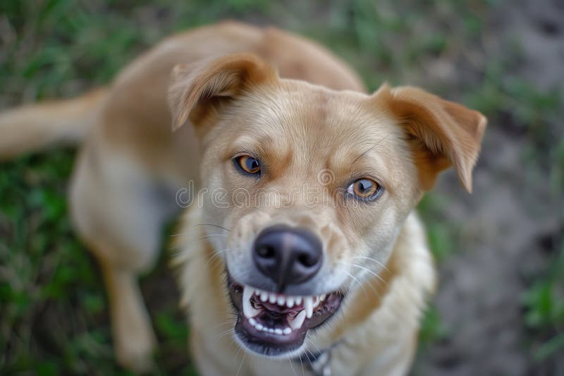 Dog baring teeth at camera stock photo. Image of teeth - 308421496