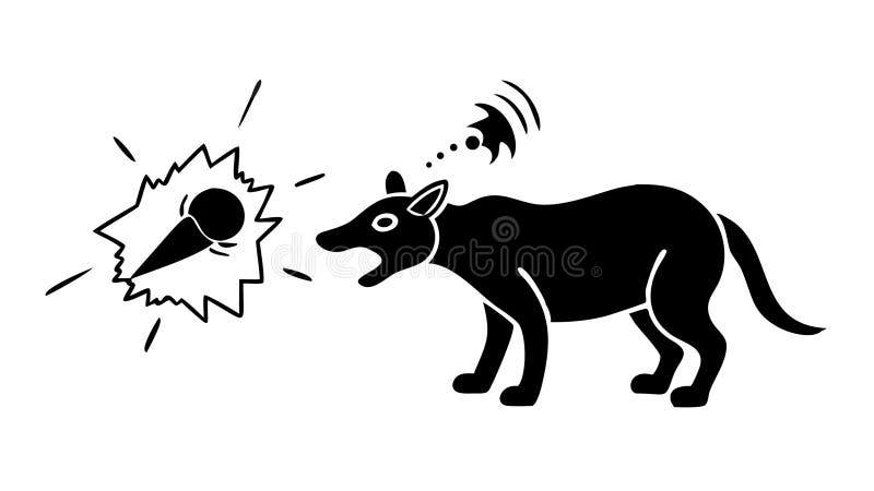 Dog Barking Aggressively Icon, Vector Design Generative AI Stock Vector ...