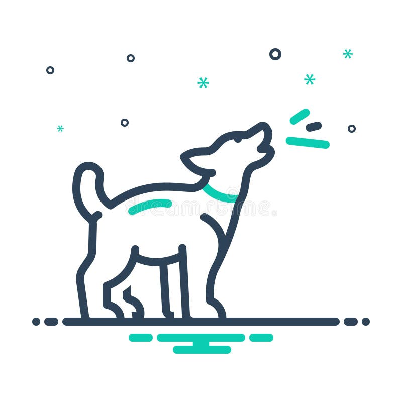 Mix Icon for Dog Barking, Dog and Bark Stock Illustration ...