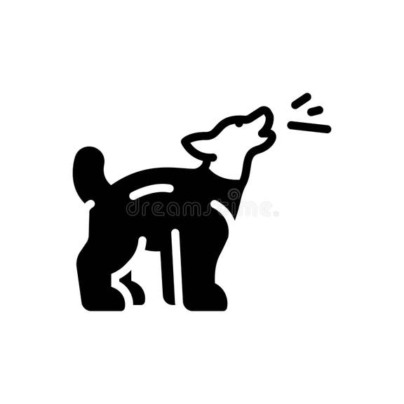 Black Solid Icon for Dog Barking, Dog and Bark Stock Vector ...
