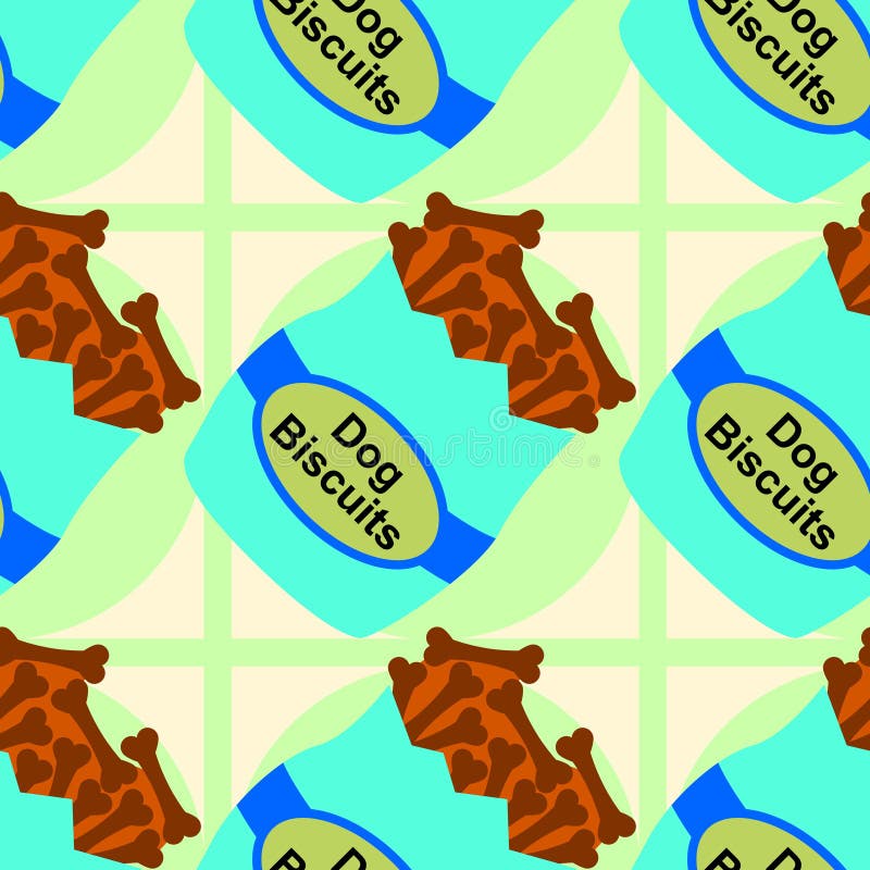 Dog Biscuits Seamless Background Design Stock Illustration ...