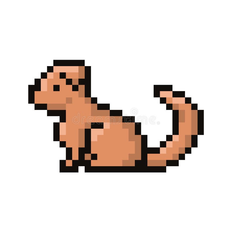 Dog 8-bit Vector Illustration. Vector Illustration Decorative Design ...