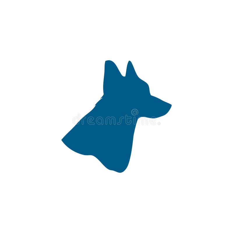 Dog Blue Icon on White Background. Blue Flat Style Vector Illustration ...