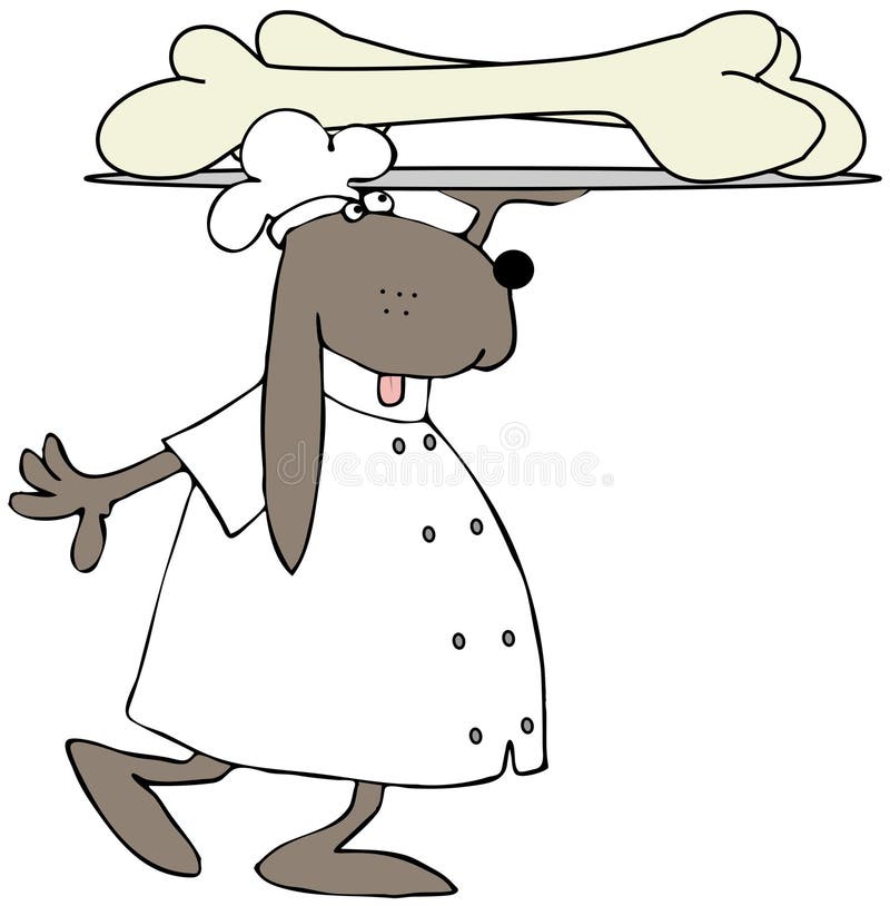 Dog Bone Chef stock illustration. Illustration of cook - 9115116