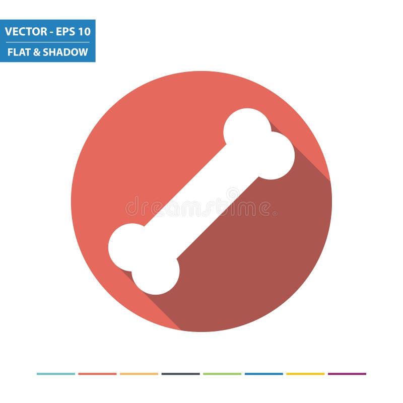 Dog bone flat icon stock vector. Illustration of meal - 106294660 Dog bone flat icon stock vector. Illustration of meal - 106294660