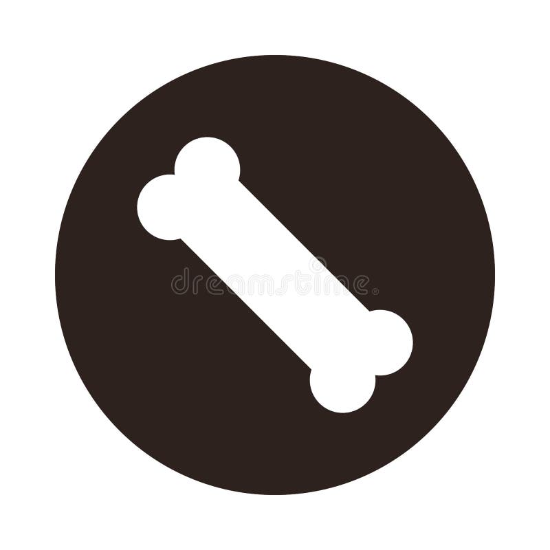 Dog Bone Icon. Pets Food Symbol. Flat Signs in Circles Stock ...