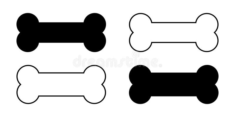 Dog Bone Icon Set. Dog Bone Symbol Vector. Dog Bone Icon Isolated on ...
