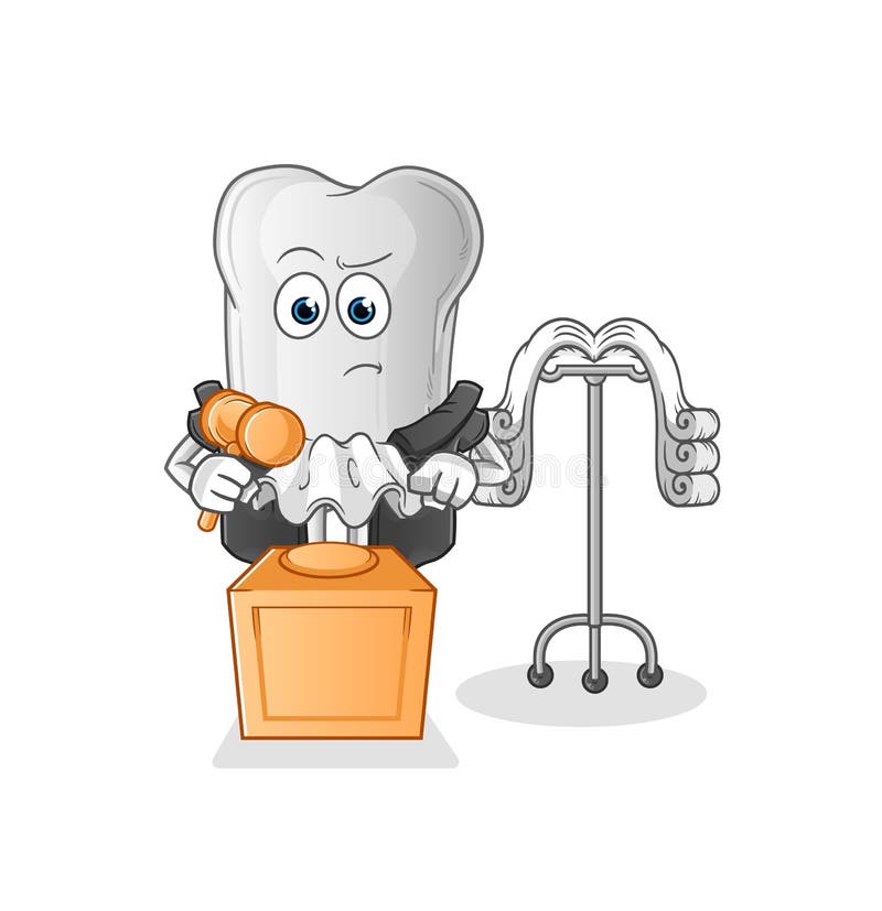 Dog Bone Judge Holds Gavel. Character Vector Stock Vector ...