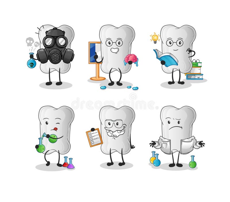 Dog Bone Save the Earth Group. Cartoon Mascot Stock Vector ...