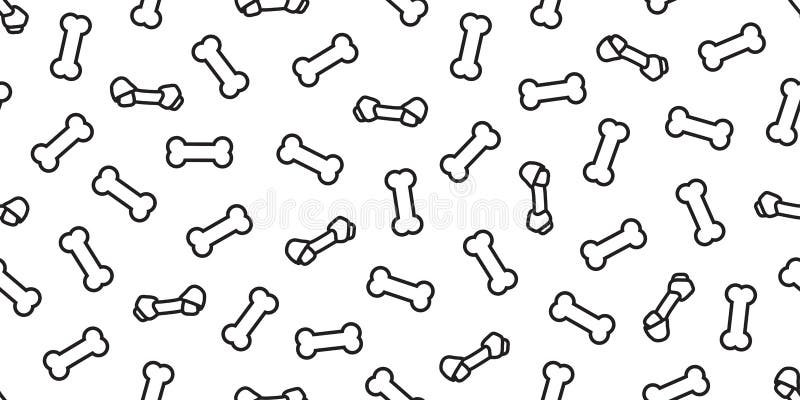 Dog Bone Seamless Pattern Vector Bone Isolated Dog Toy Wallpaper ...