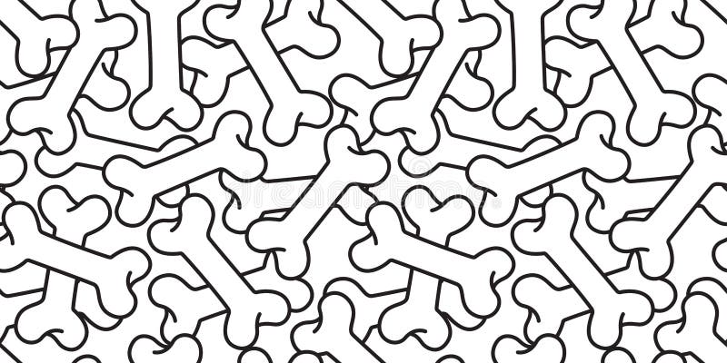 Dog Bone Seamless Pattern Vector French Bulldog Pug Isolated Background ...