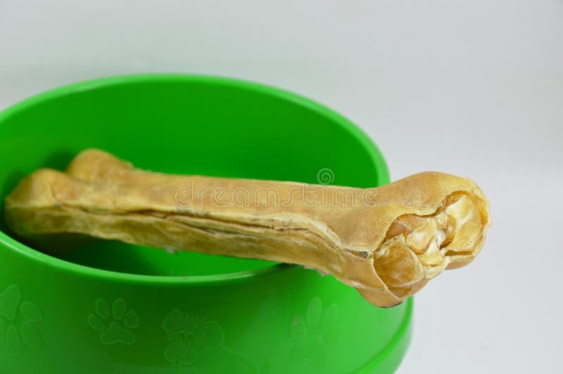 Dog Bone Snack Made from Cow Leather Compress Stock Photo - Image of ...