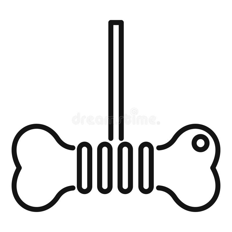 Dog bone tag line art icon stock vector. Illustration of simple - 319938049