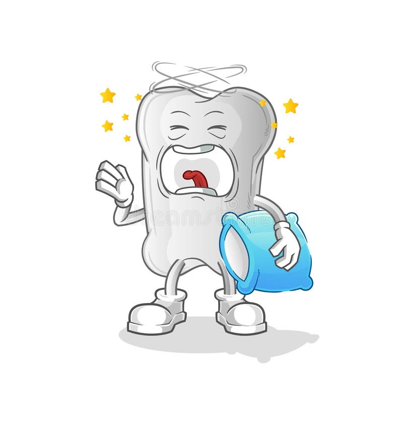 Dog Bone Yawn Character. Cartoon Mascot Vector Stock Vector ...