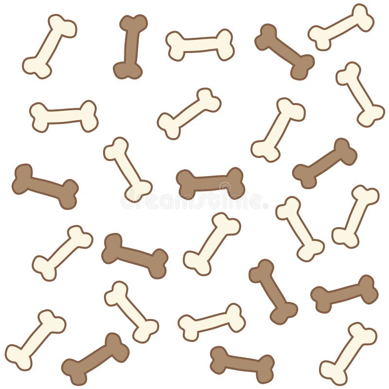 Dog Paw. Dog Bones Seamless Pattern. Pattern with Traces. Stock Vector ...