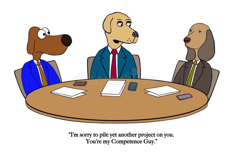 Dog boss piles on beagle stock illustration. Illustration of caucasian ...