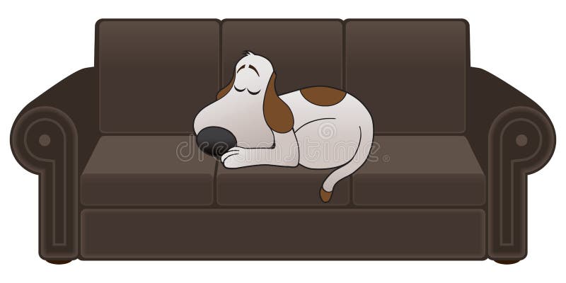 Cartoon Dog on Break stock vector. Illustration of comfortable - 233388061