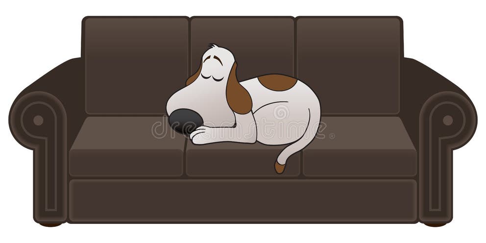 Cartoon Dog on Break stock vector. Illustration of comfortable - 233388061