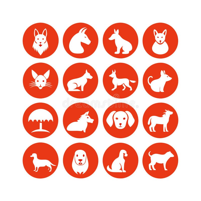 Dog Breed Icons Collection Stock Illustrations – 3,823 Dog Breed Icons ...