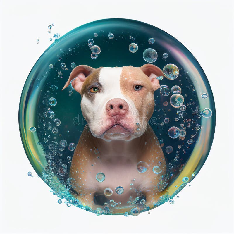 Dog with Bubbles stock illustration. Illustration of funny - 268455446