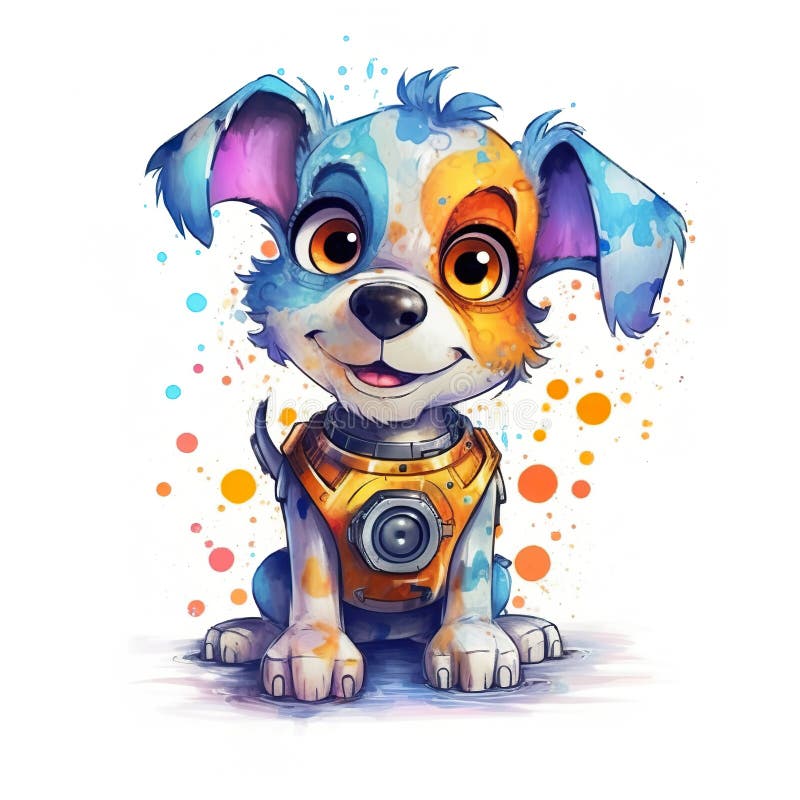 A Dog with a Camera on Its Chest. Generative AI Image. Stock ...
