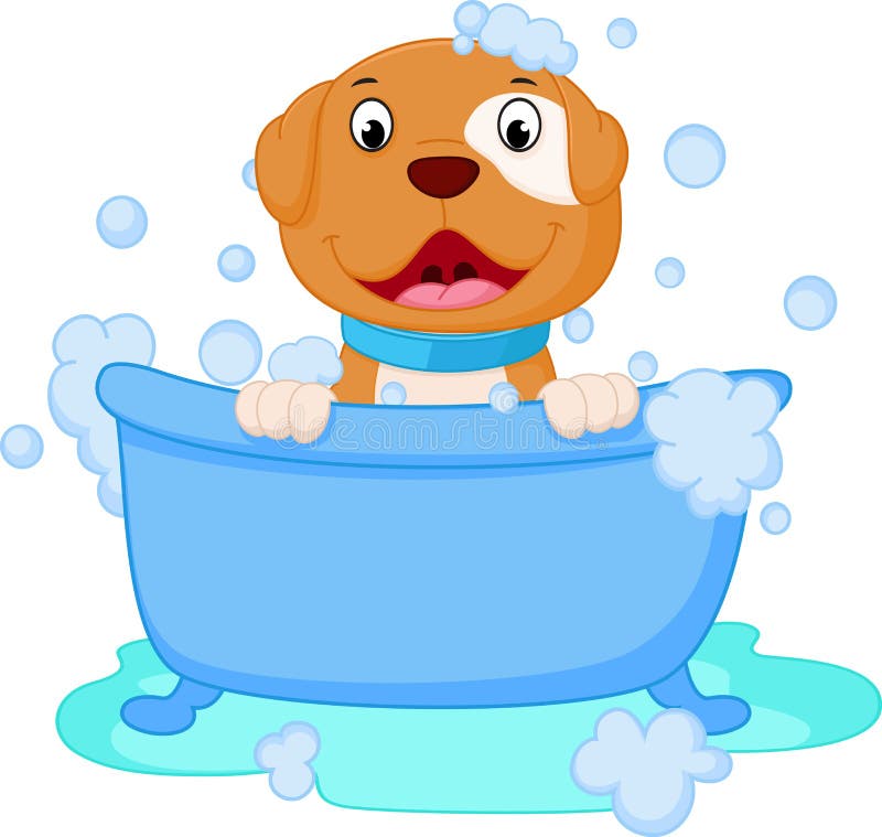 Cartoon Dog Bubble Bath Stock Illustrations – 615 Cartoon Dog Bubble ...