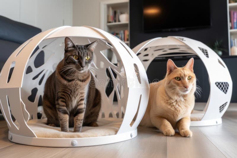 Dog and Cat Architects Collaborating on Futuristic Design Project ...