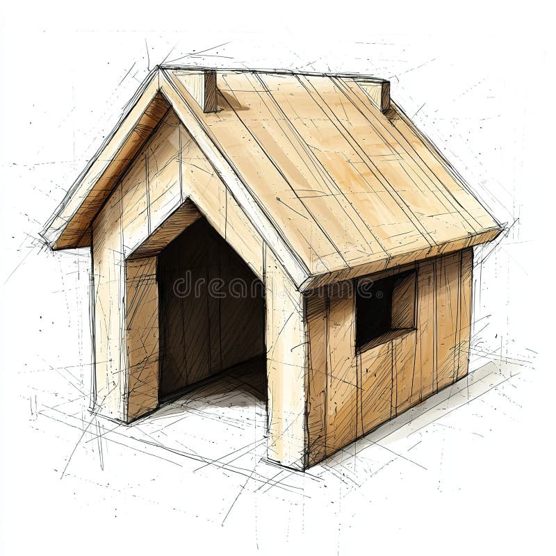 Dog and Cat House Sketch Model Design. Architecture Project Design ...