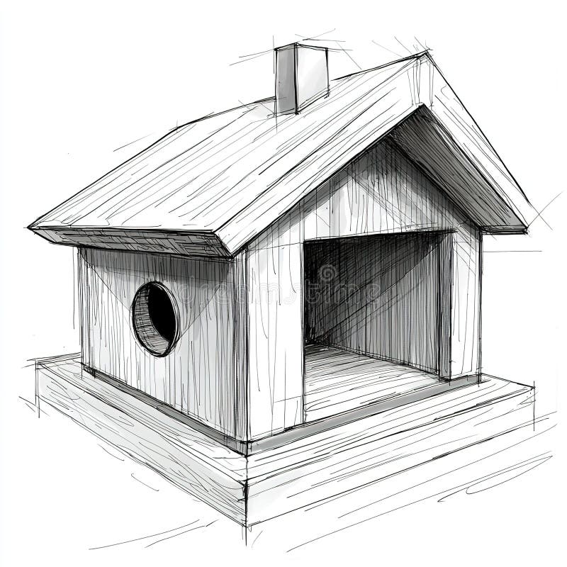 Dog and Cat House Sketch Model Design. Architecture Project Design ...