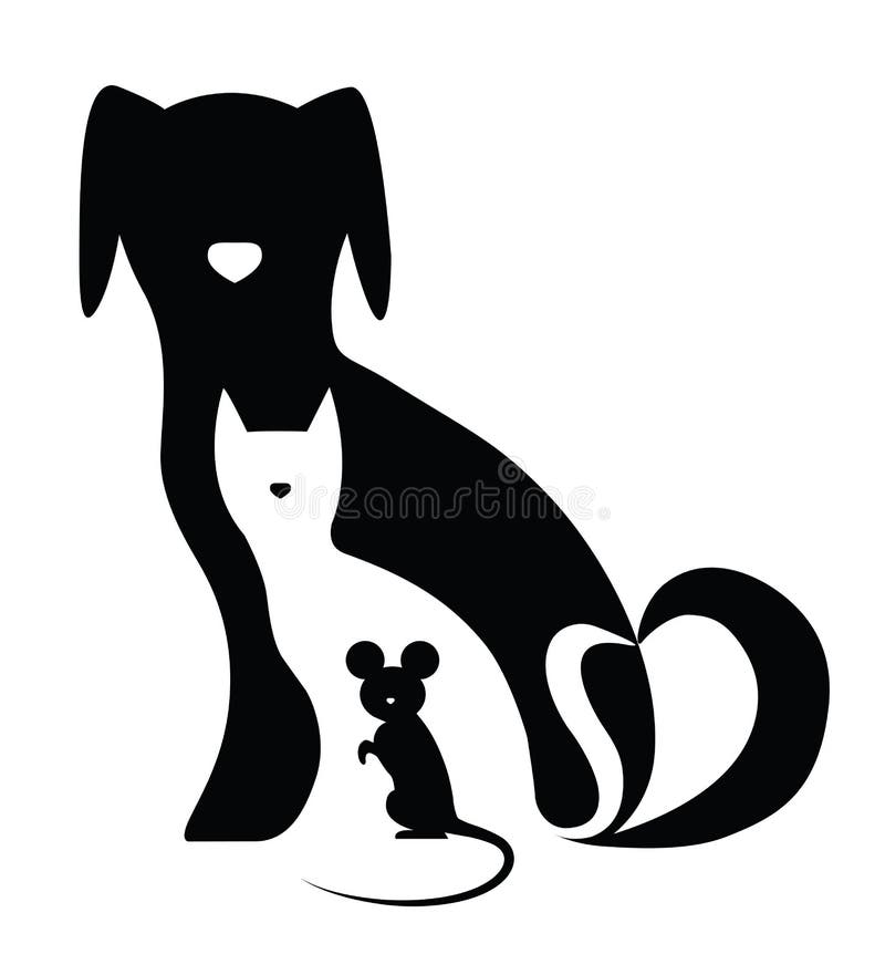 Dog cat and mouse stock illustration. Illustration of little - 38240627
