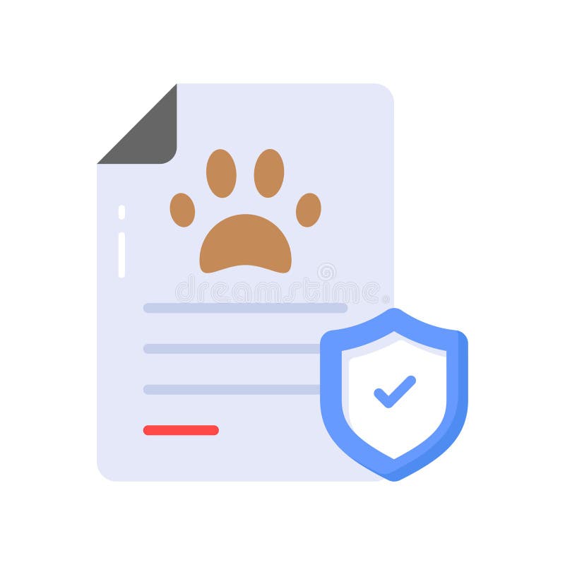 Dog or Cat Paw Print on Document, Check Out this Pet Insurance Vector ...