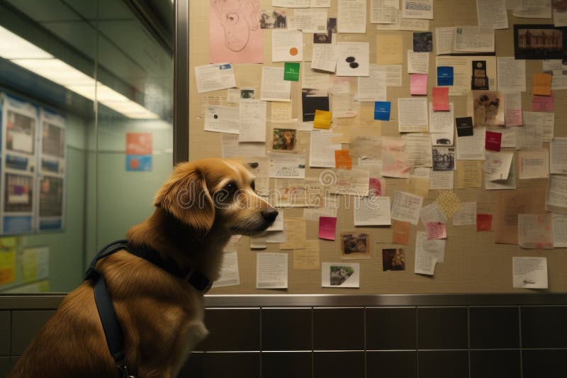 Dog and Cat with Sticky Notes Image. Generative AI Stock Photo - Image ...