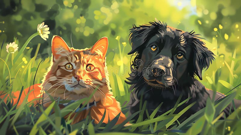 Dog Cat Spring Stock Illustrations – 2,989 Dog Cat Spring Stock ...