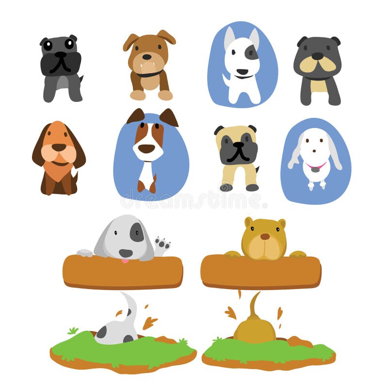 Dog Character Vector Design Stock Vector - Illustration of canine ...