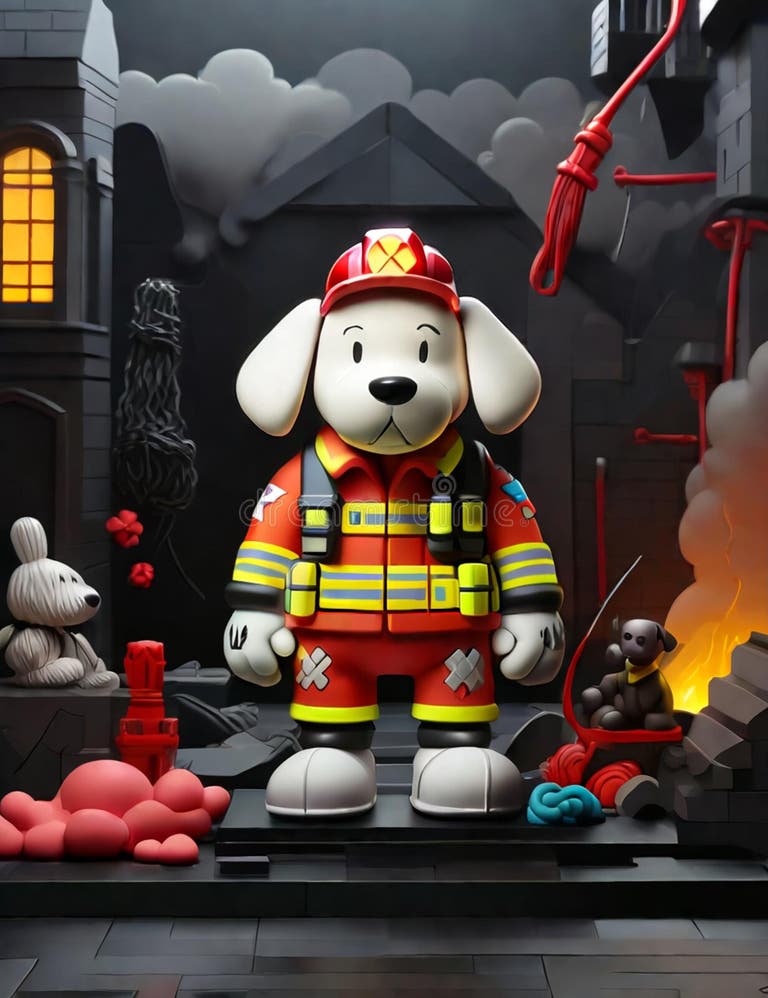 Firefighter Dog Character Stock Illustrations – 118 Firefighter Dog ...