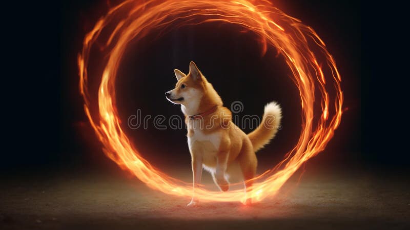 A Dog Chasing Its Tail in Circles, Showcasing Its Boundless Energy and ...