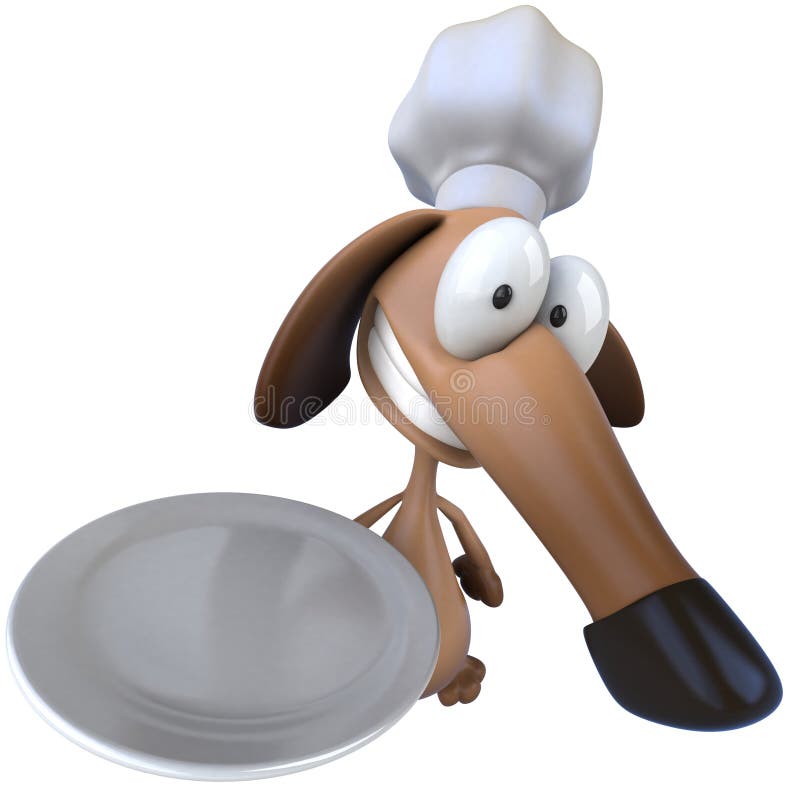 Dog Chef stock vector. Illustration of vector, walking - 11041266