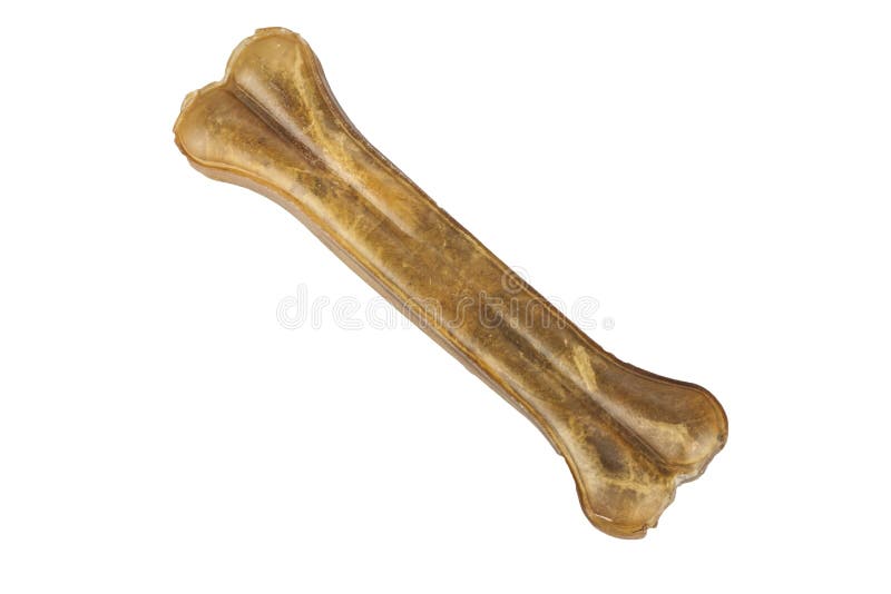 Dog Bone Isolated on White Background Stock Image - Image of chewing ...